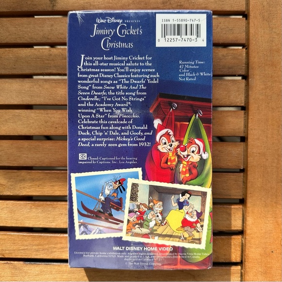 Disney | Media | Walt Disney Presents Jiminy Crickets Christmas Vhs New ...